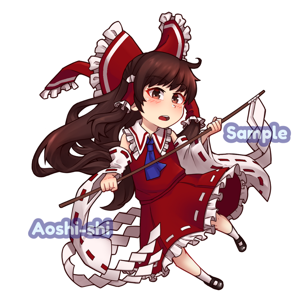 Hakurei Reimu 3" Sticker – AoShop